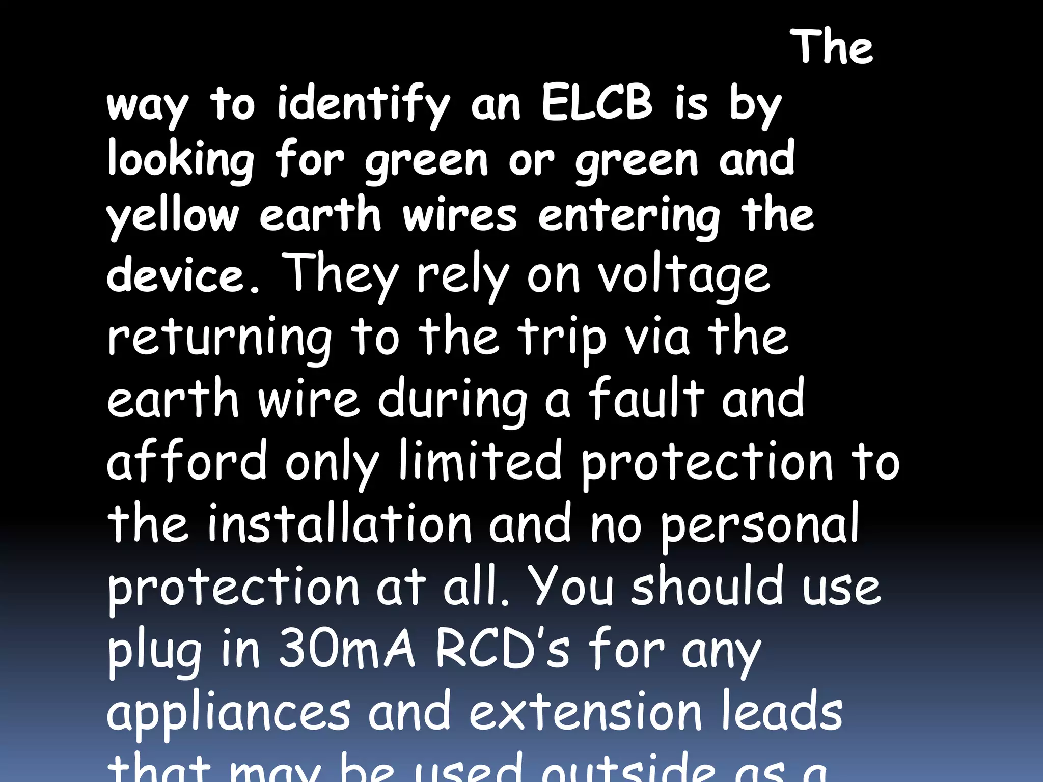 ppt of Elcb( earth leakage circuit breaker) | PPTX