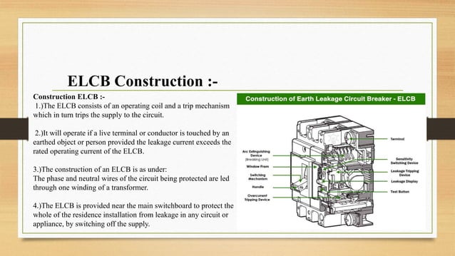 Earth Leakage Circuit Breaker PPT (ELCB).pptx