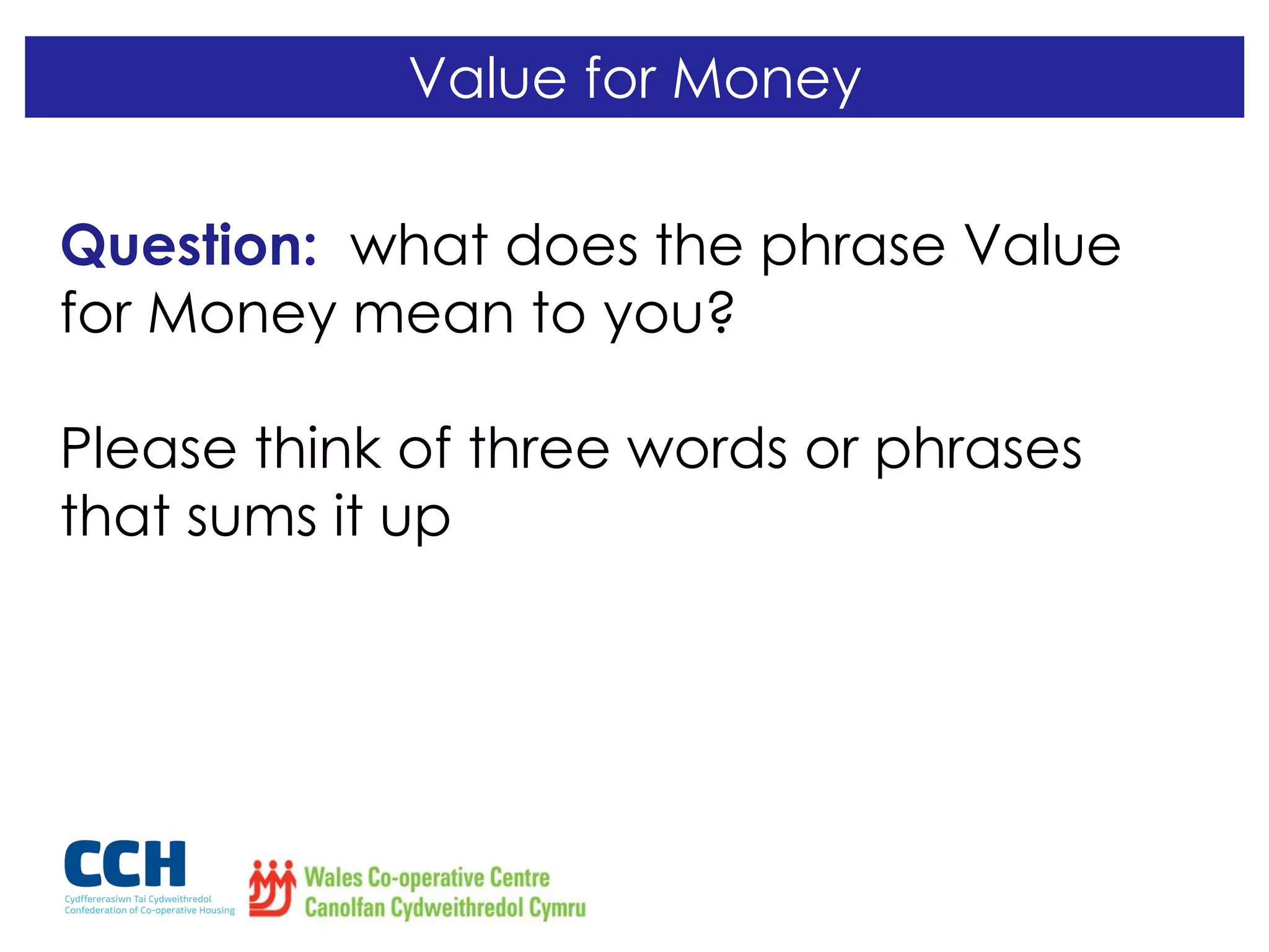 Value for money | PPTX