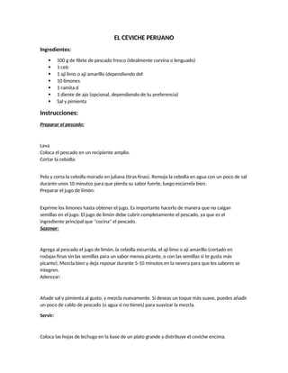 RECETA PARA PREPARAR EL CEVICHE PERUANO.docx