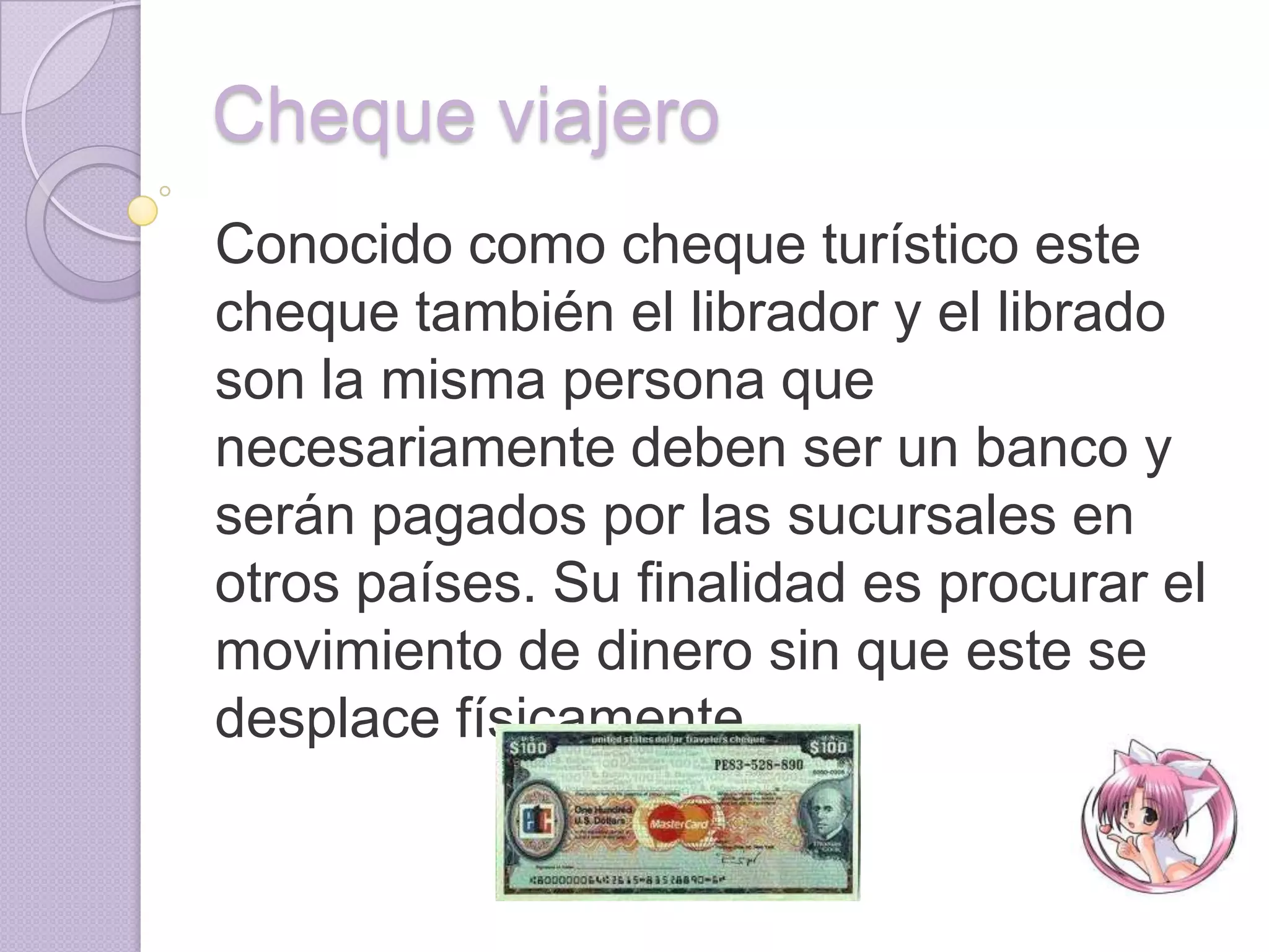 El cheque | PPTX