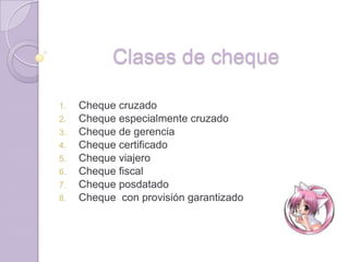 El cheque | PPTX