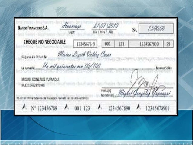 Ejemplos De Cheques Images