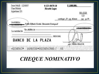 El Cheque sus disposiciones legales segun ley de cheques | PPT