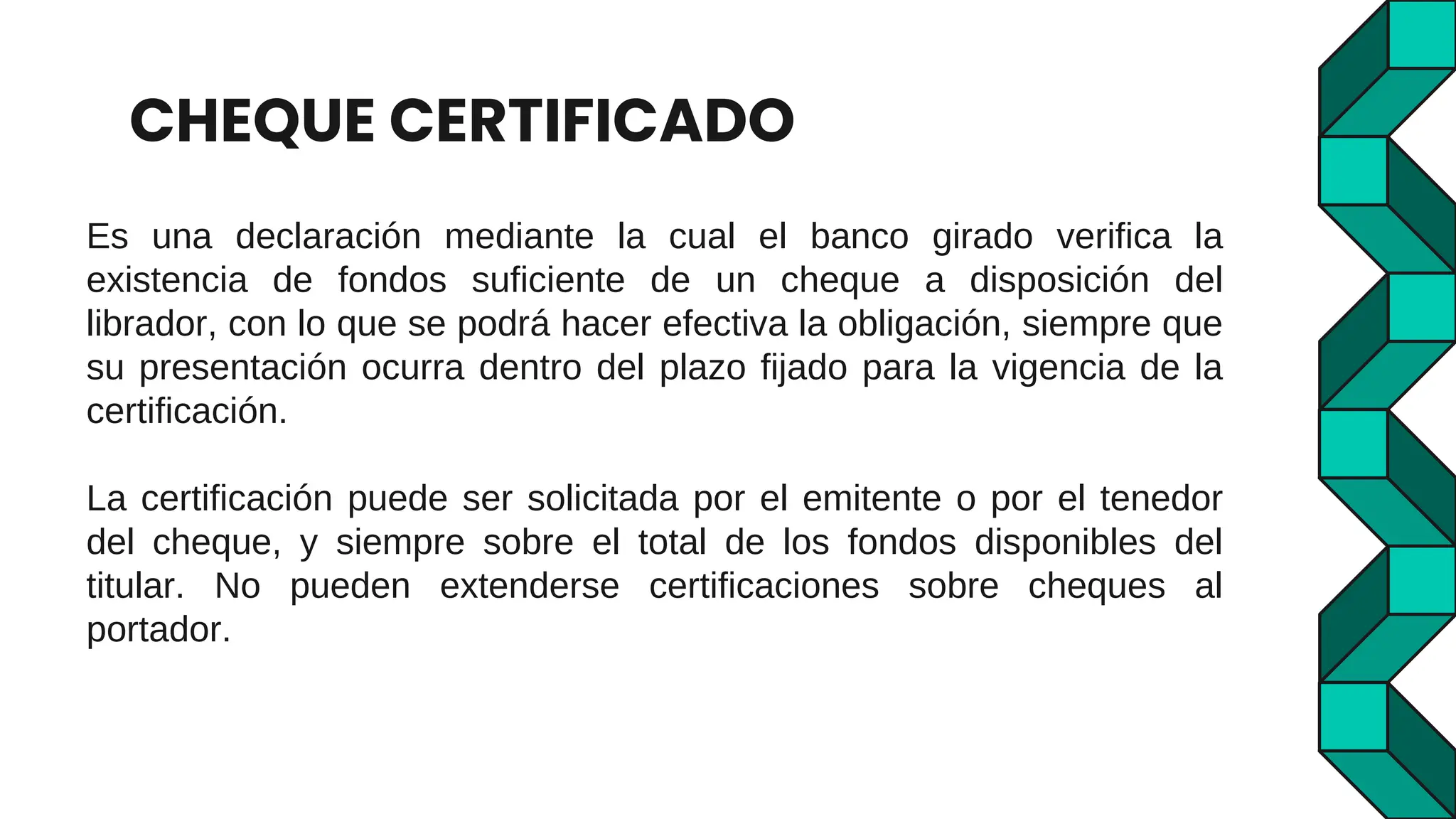 economia presentacion del chque partes tipos caracteristicas | PPTX