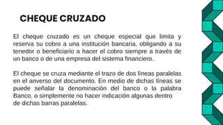 economia presentacion del chque partes tipos caracteristicas | PPTX