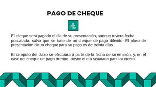 economia presentacion del chque partes tipos caracteristicas | PPTX