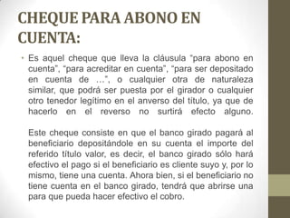 El cheque en el peru | PPTX