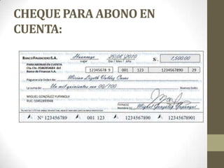 El cheque en el peru | PPTX