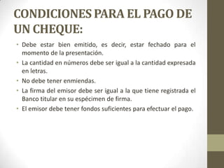 El cheque en el peru | PPTX