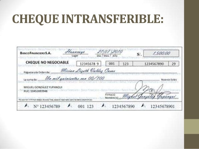 El cheque en el peru