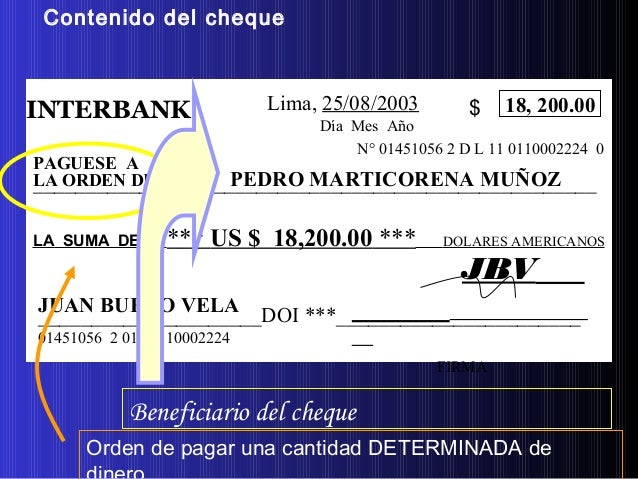El cheque peru