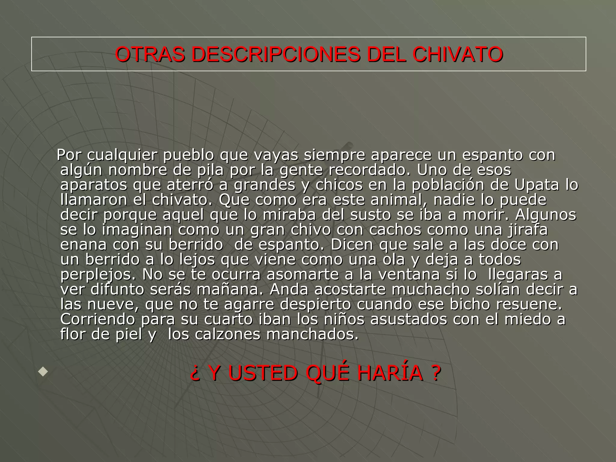 El chivato | PPT