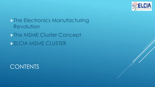 ELCIA MSME Cluster | PPTX
