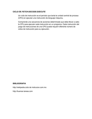 El ciclo de instruccion | PDF