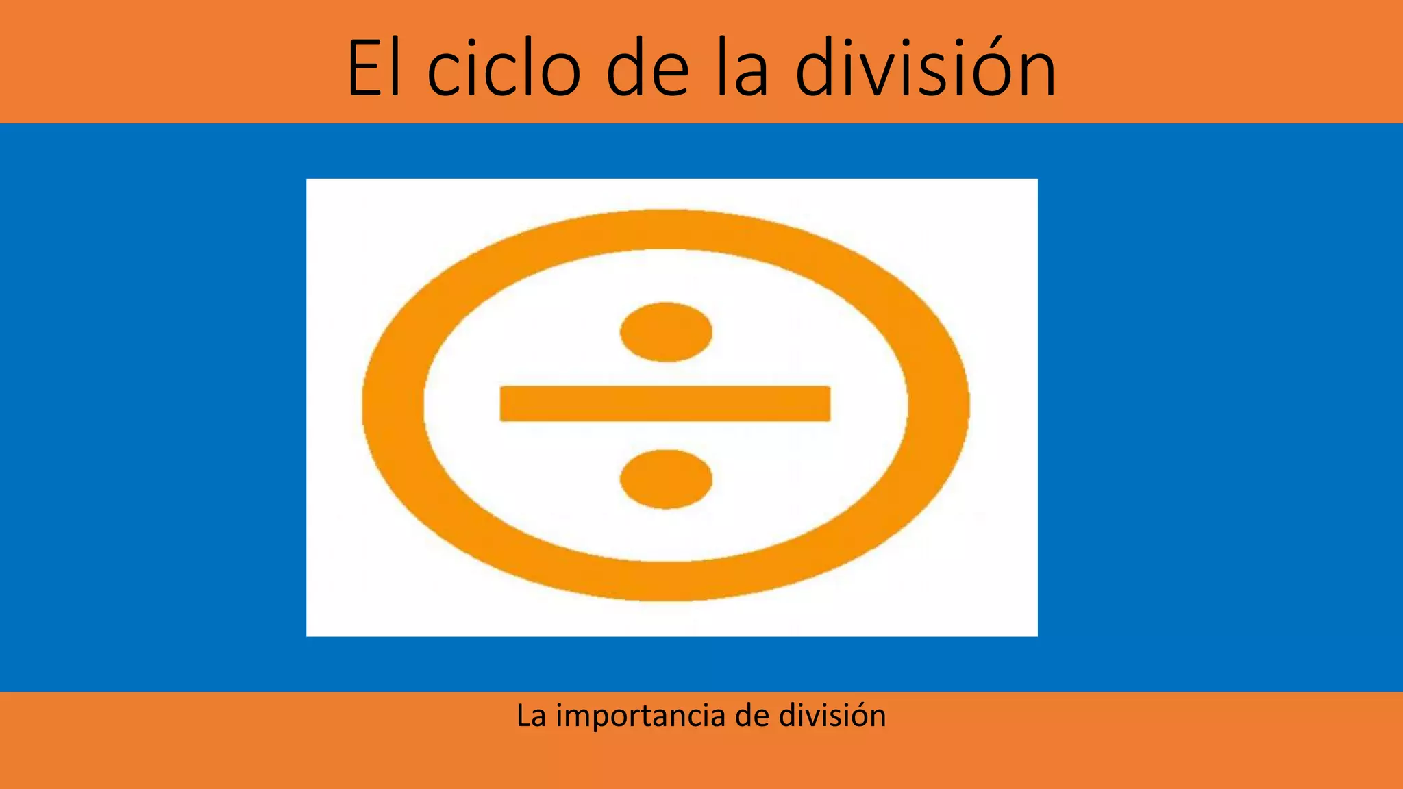 El ciclo de la división | PPTX
