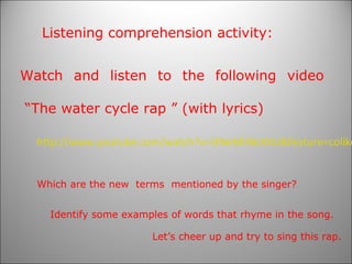 El ciclo del agua | PPT