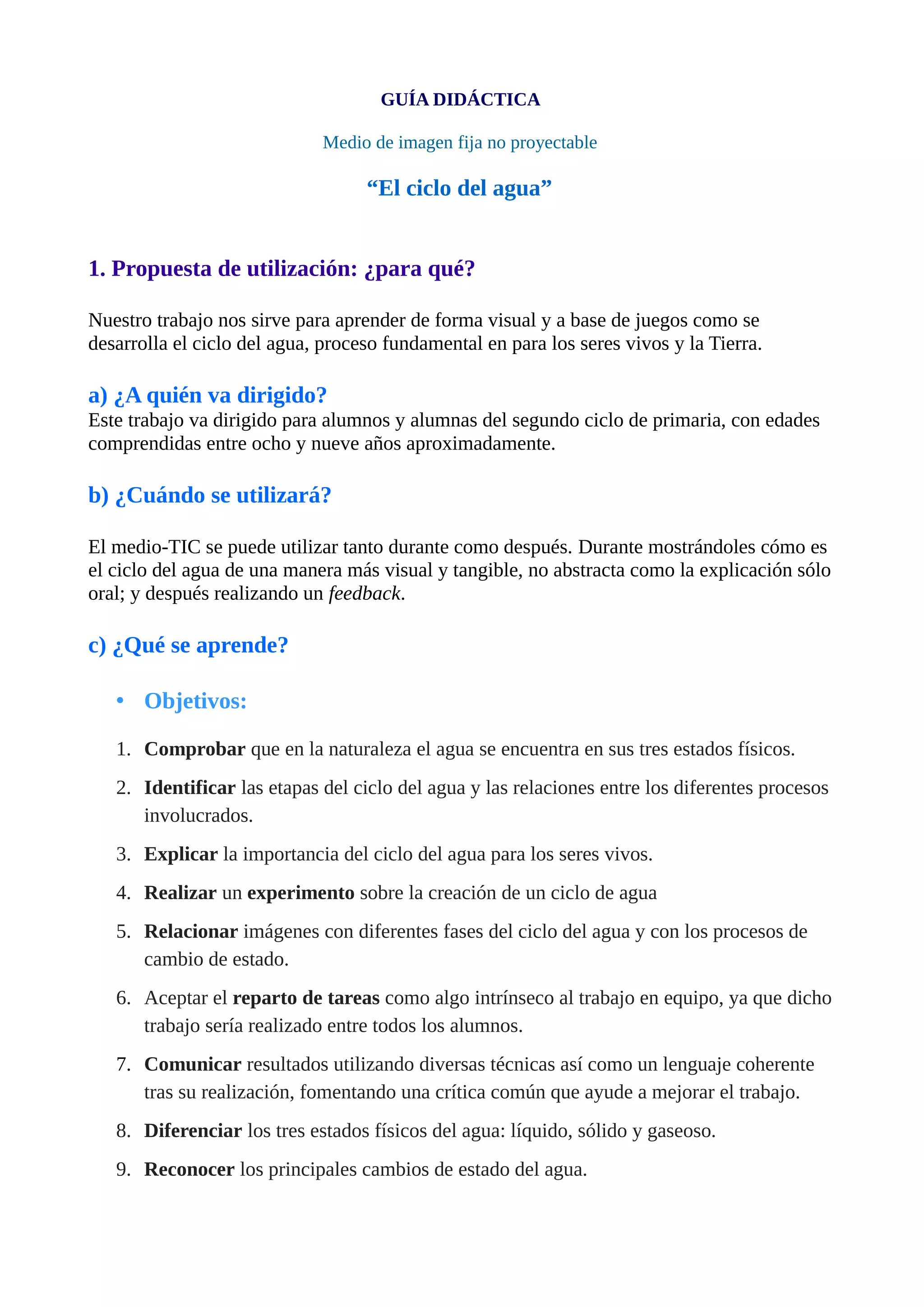 Hoja De Trabajo Sobre El Ciclo Del Agua, Clave De Respuestas Ciclo Del