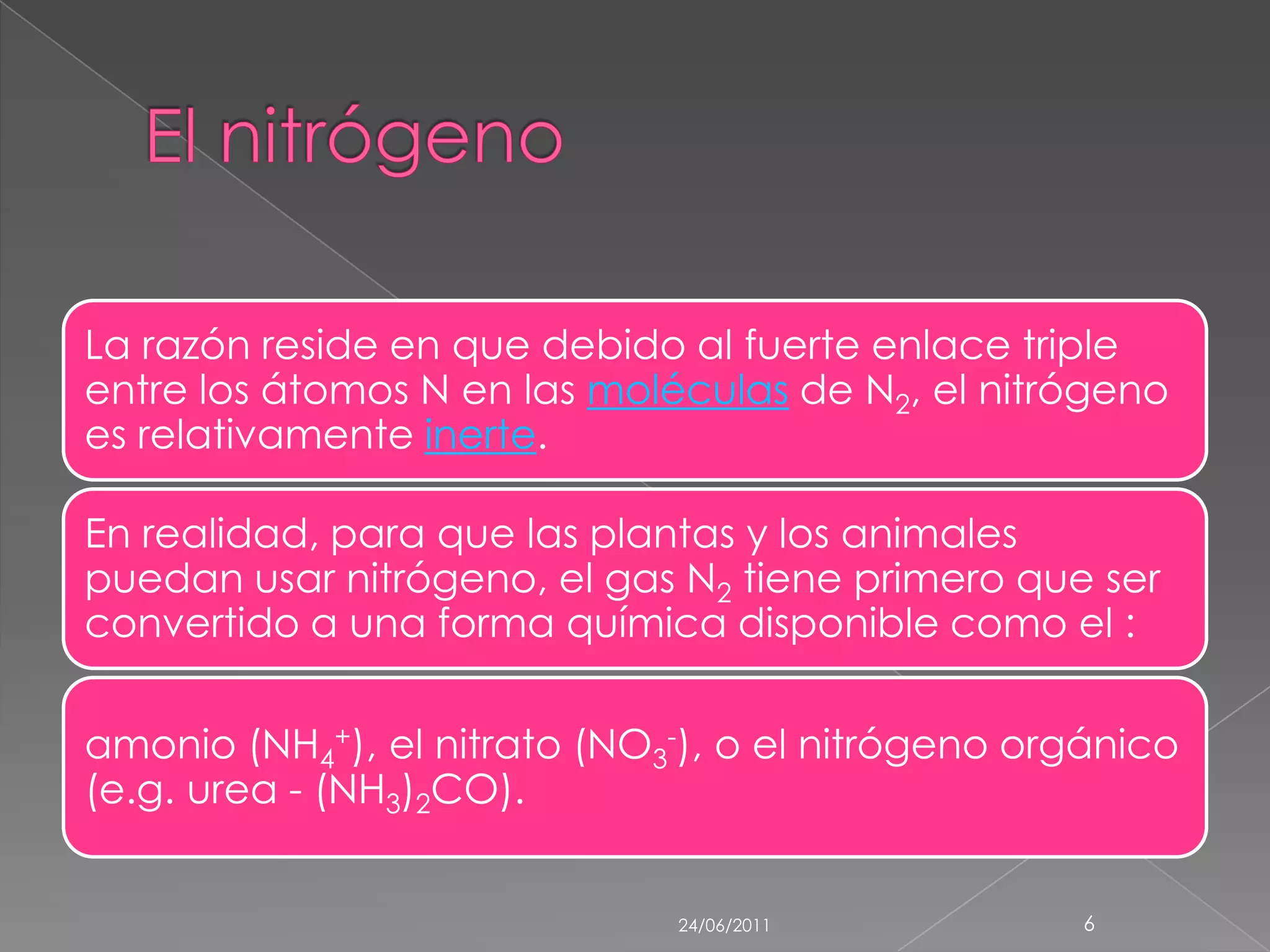 El ciclo del nitrógeno diapositivas | PPTX