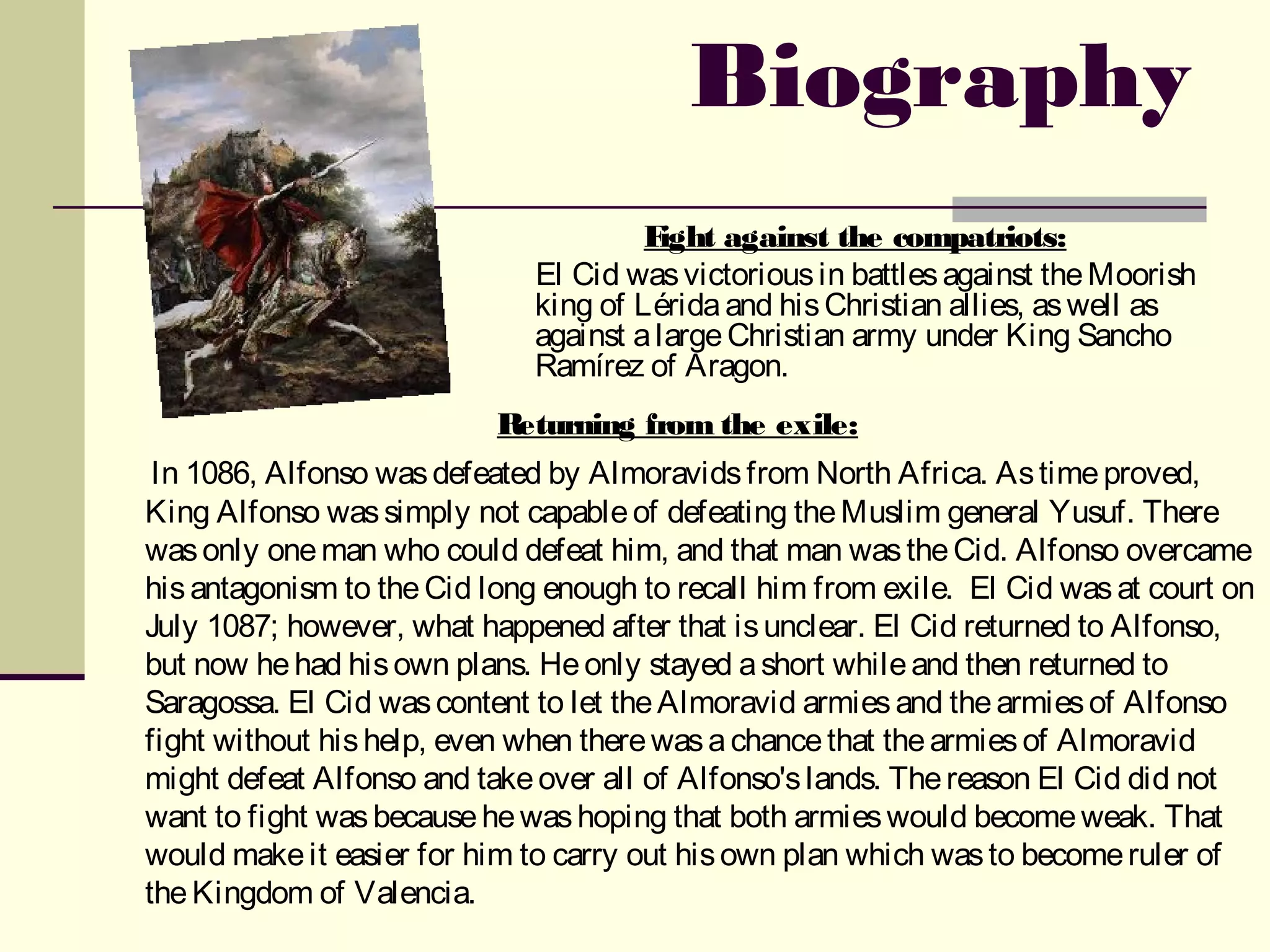 El cid presentation, NEW | PPT