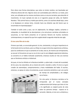 El cine y la literatura | PDF