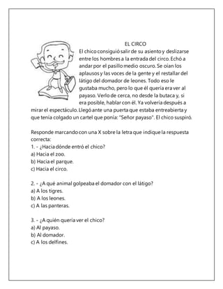 El circo | DOCX