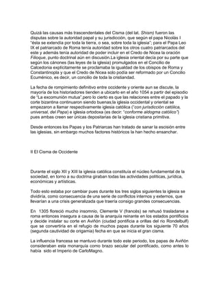 El Cisma de Oriente, el Cisma de Occidente y la Reforma Protestante ...