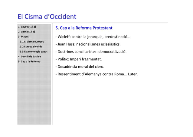 El Cisma d'Occident | PPT