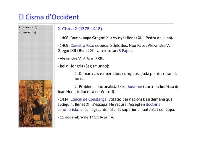 El Cisma d'Occident | PPT