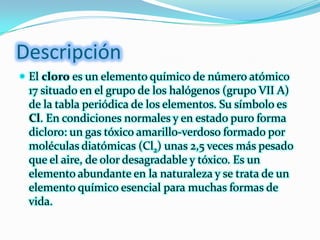 El cloro | PPTX