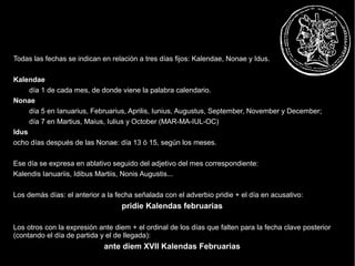 El cómputo del tiempo en Roma | ODP