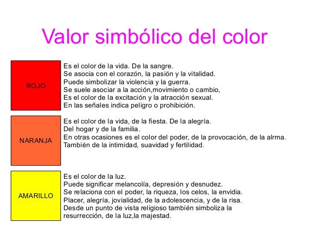 El color. Valor simbólico.