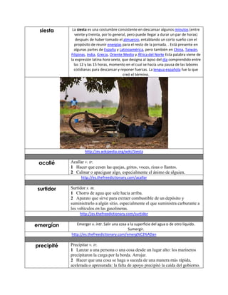 El color de mis palabras Vocabulario | PDF