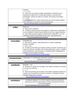 El color de mis palabras Vocabulario | PDF