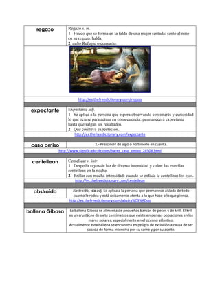 El color de mis palabras Vocabulario | PDF