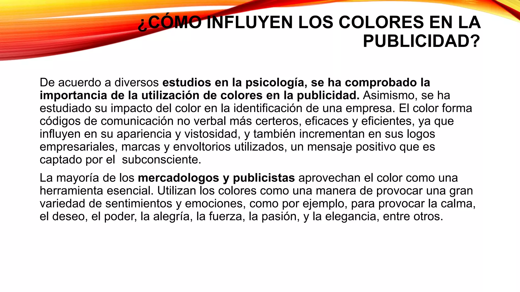 El color en la publicidad | PPT