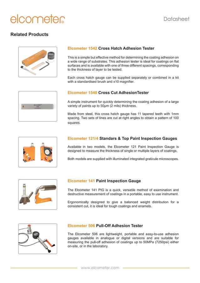 Elcometer 107 Cross Hatch Cutter for adhesion tests provides an instant ...