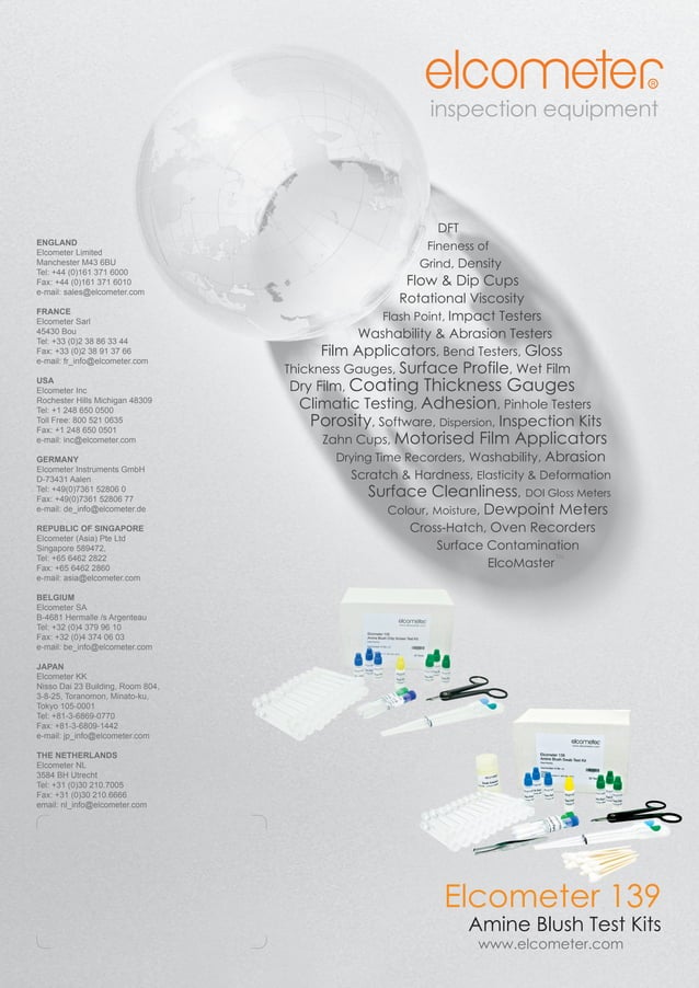 Elcometer 139-amine-test-kit-new | PDF | Skin Care | Beauty