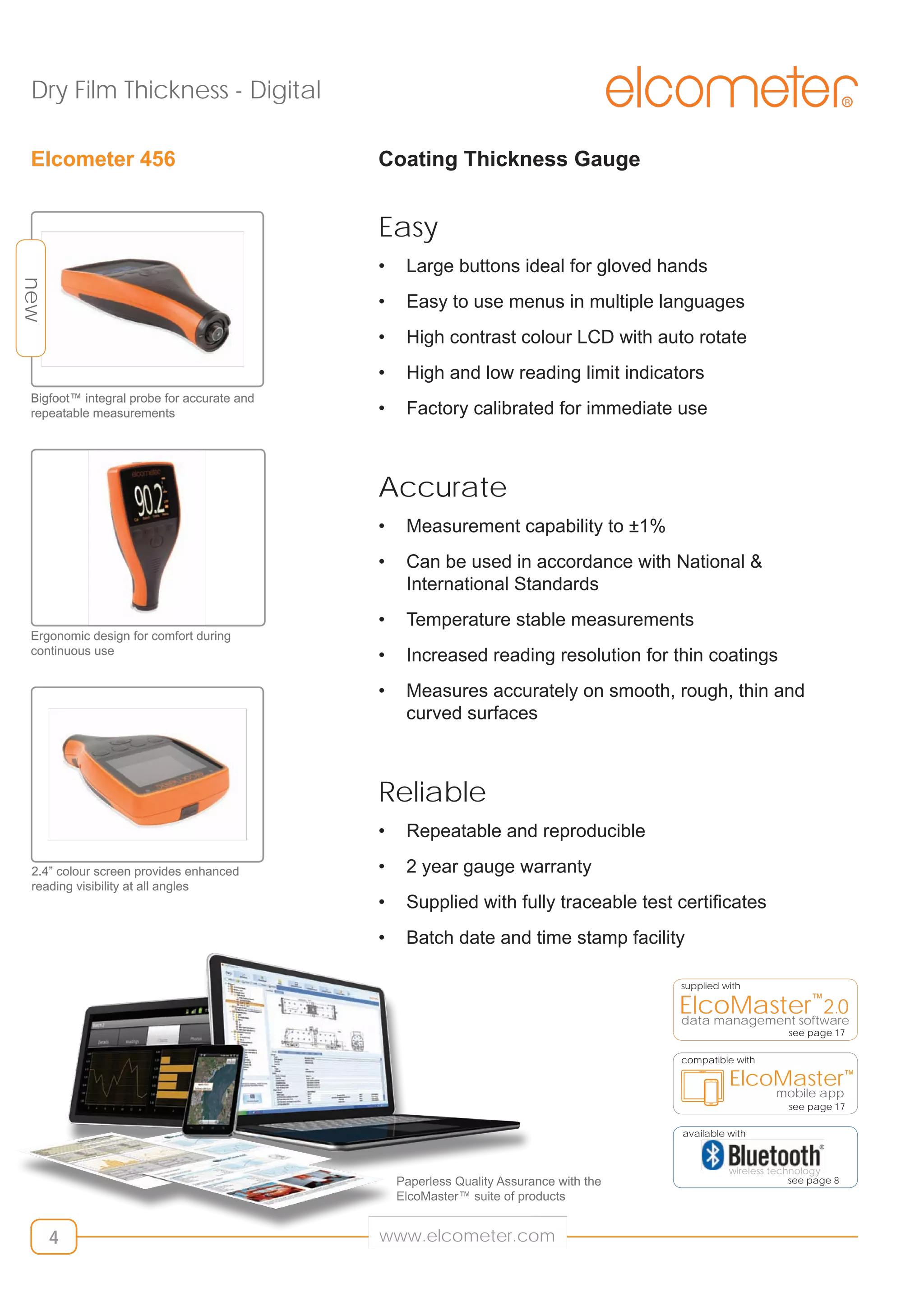 Elcometer 456 integral dry film coating thickness gauge sets new ...