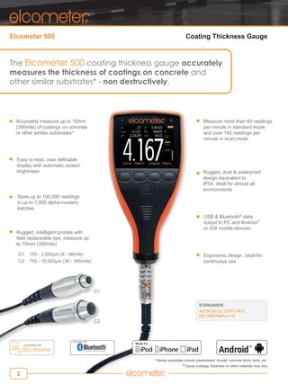Elcometer 500 coating thickness gauge english (1) | PDF
