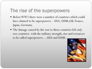 The Outbreak of the Cold War. | PDF