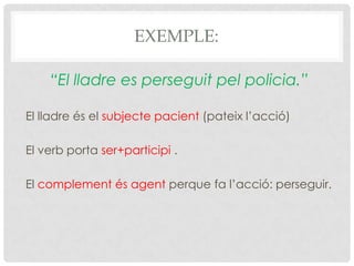 El complement agent. la veu passiva | PPTX