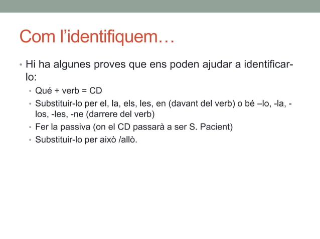 El complement directe | PPT