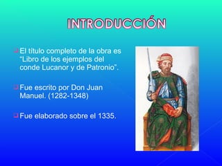 El conde lucanor | PPT