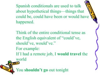 El Condicional Spanish ppt.ppt