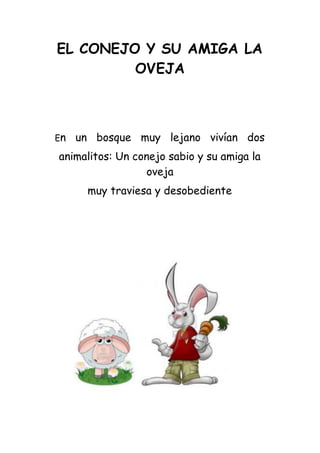 El conejo y su amiga la oveja | DOCX