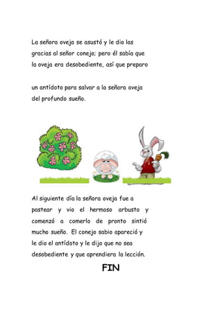 El conejo y su amiga la oveja | DOCX