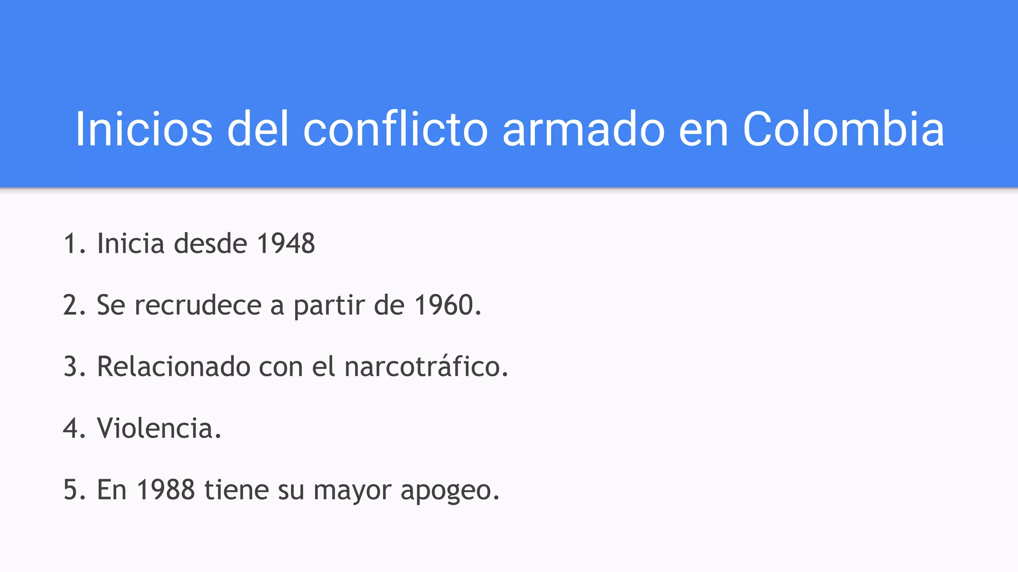 El conflicto armado en colombia | PPTX