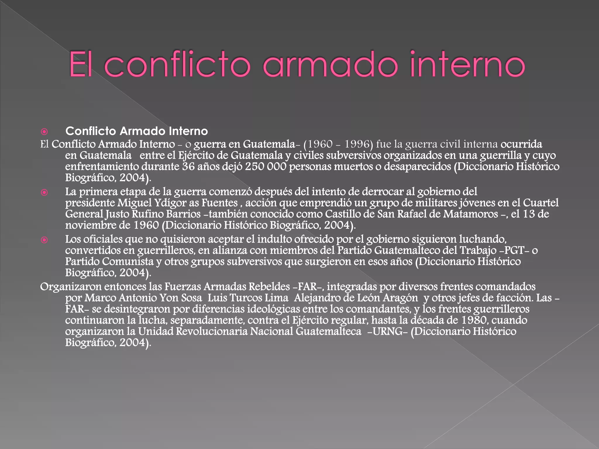 El conflicto armado interno | PPT