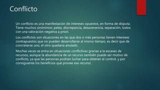 El conflicto y los equipos de trabajo | PPTX